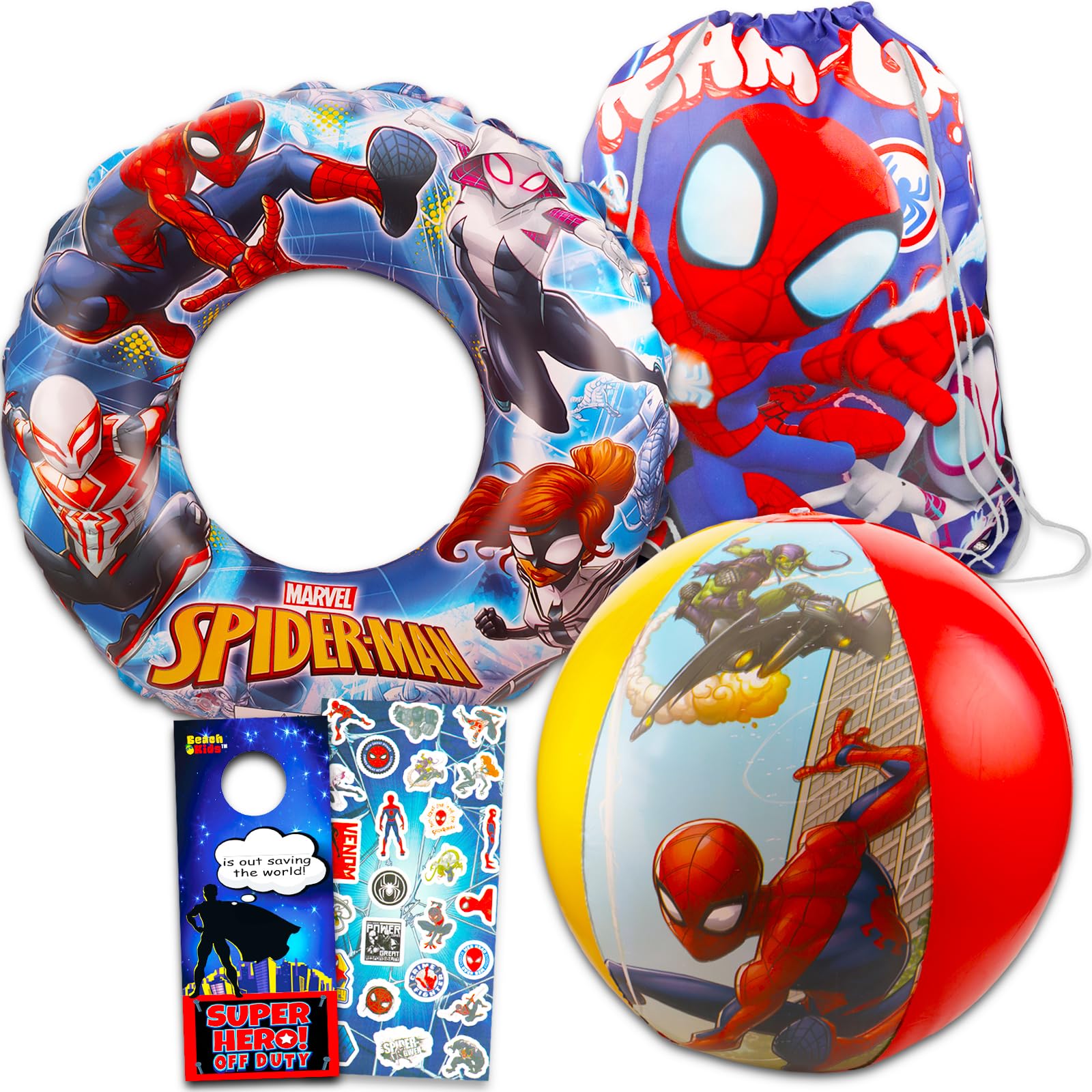 Amazon.com: Marvel Spiderman Ultimate Pool Set - 5 Pc Spiderman Beach ...