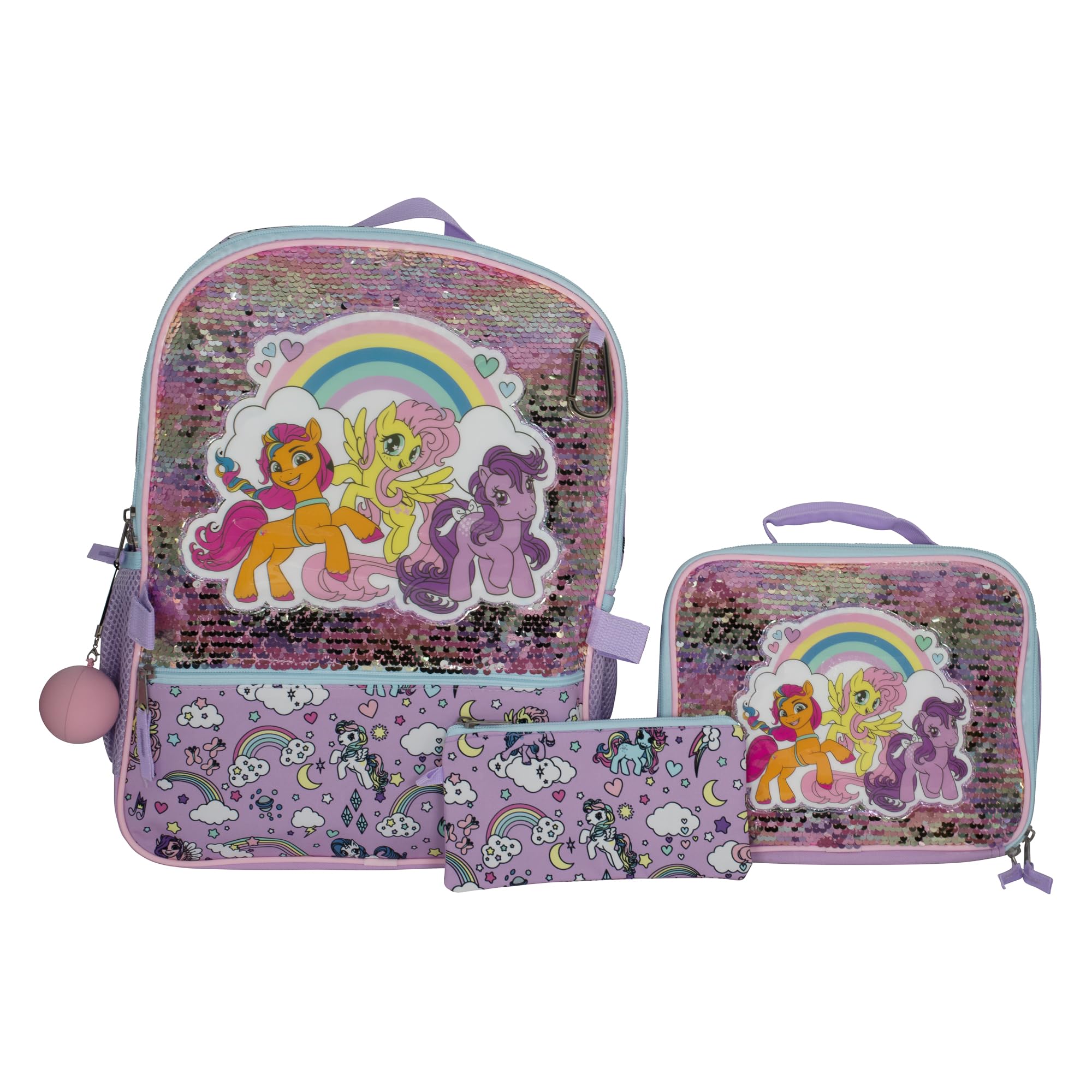 Amazon.com | AI ACCESSORY INNOVATIONS My Little Pony 5 Piece Backpack ...