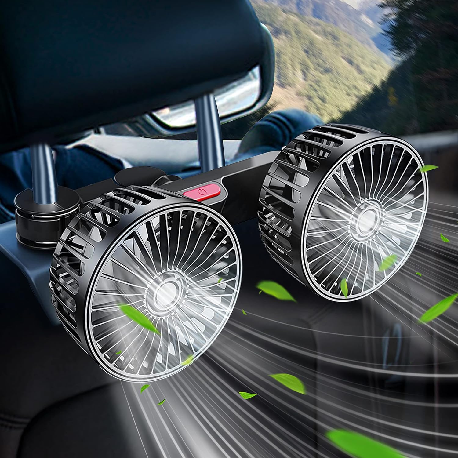 Amazon.com: Qidoe Fan For Car Backseat, USB Fans With Dual Heads, 3 ...