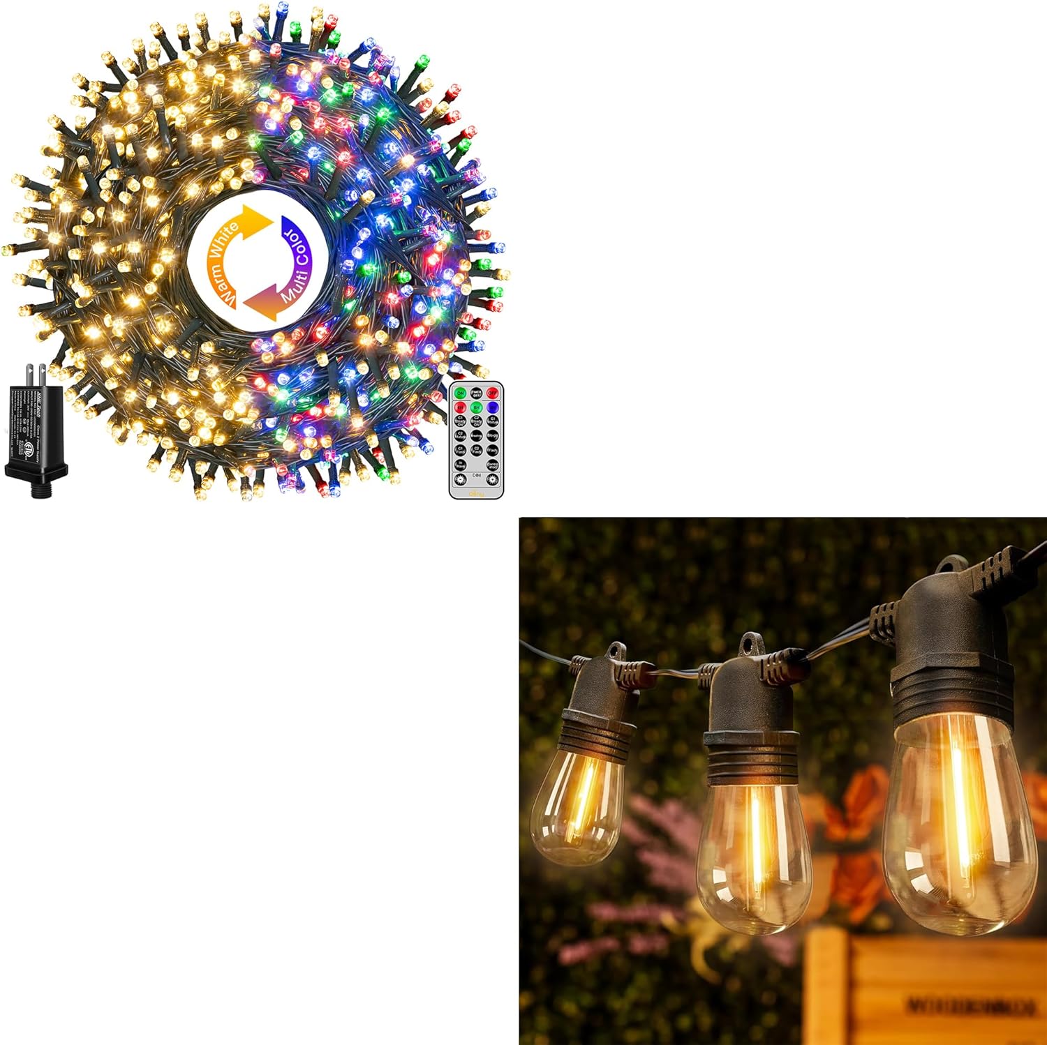 Ollny 210FT 640LED Color Changing Christmas Lights + 25 FT Waterproof ...
