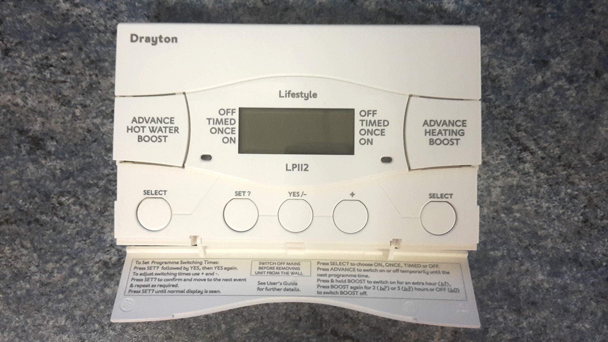 Drayton 25476 LP722 (Mk4) 2 Channel Programmer, White : Amazon.co.uk ...