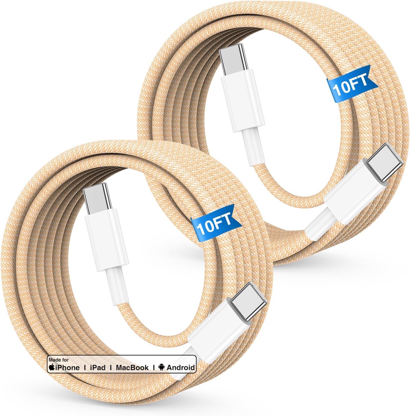 Amazon.com: Cabepow USB C to USB C Cable 10ft for Apple 3-Pack,60W Long ...