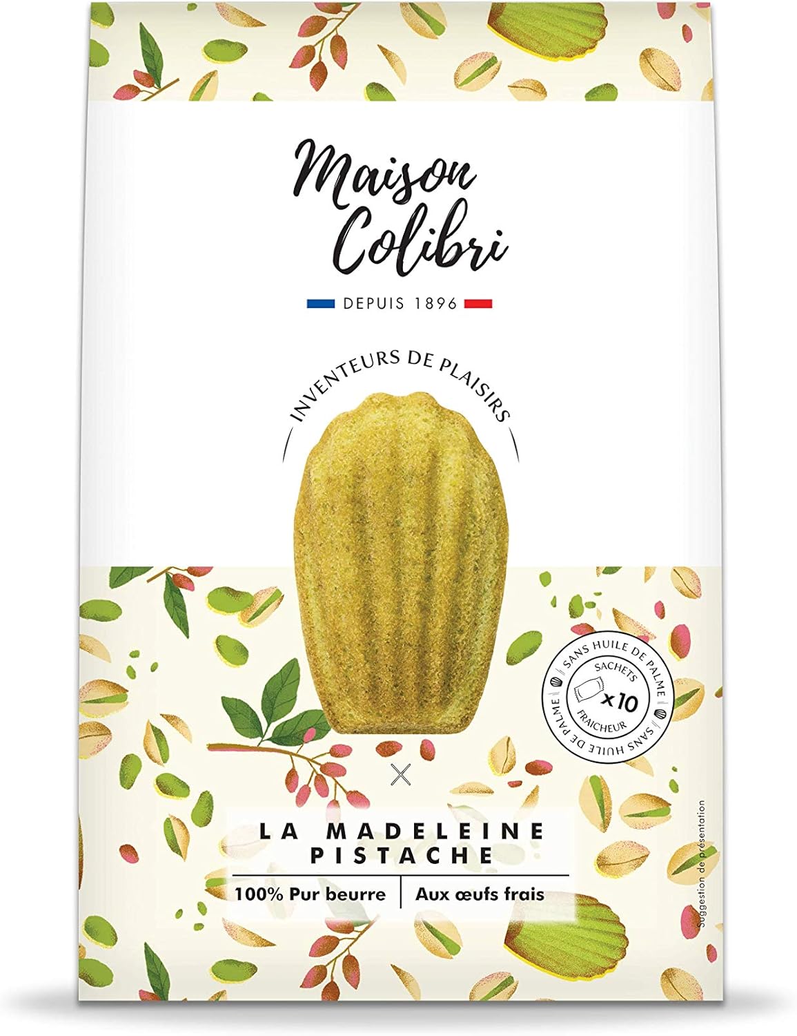 Maison Colibri La madeleine pistache - Le paquet de 10, 250g : Amazon ...