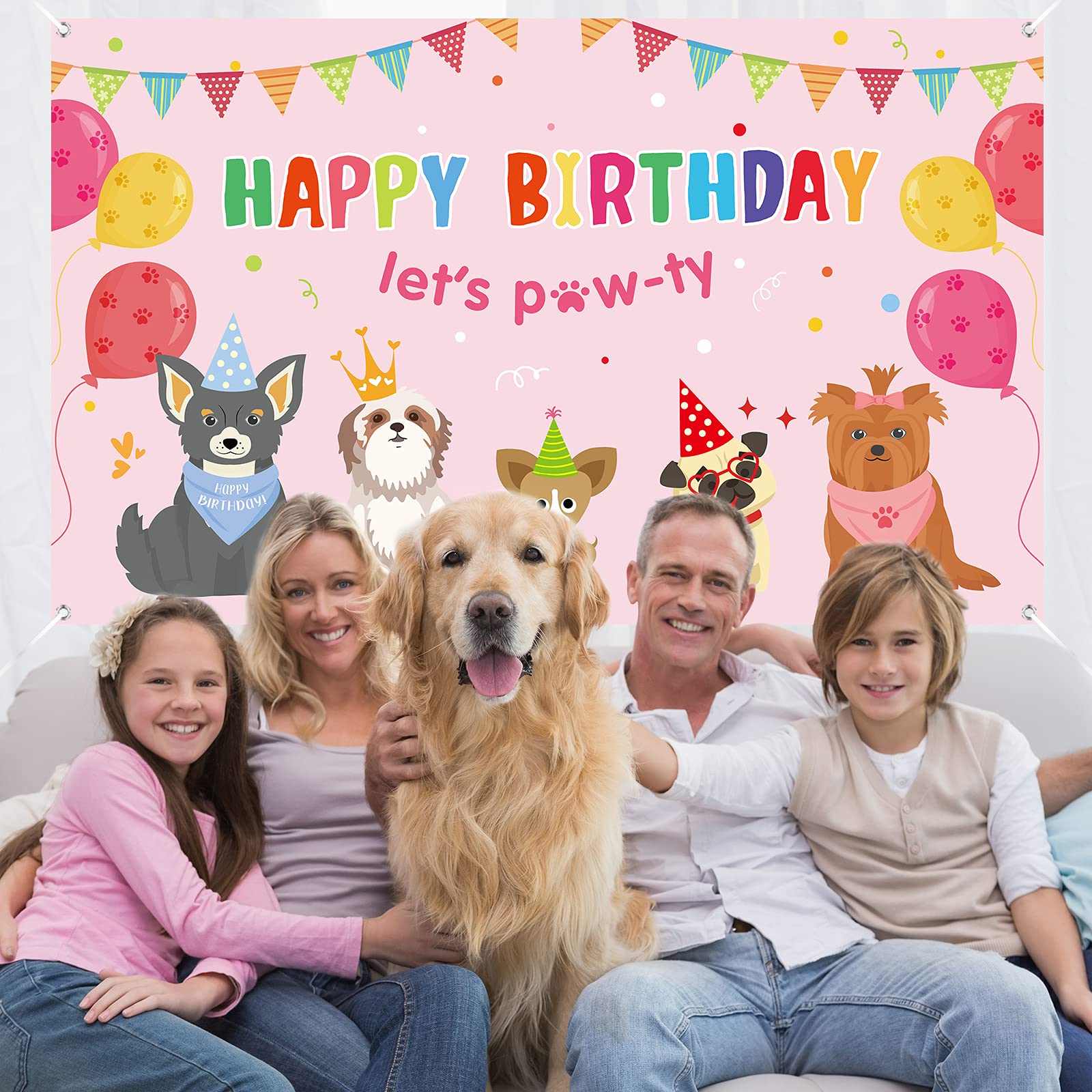 Snapklik.com : Dog Girl Party Decorations Pink Puppy Dog Themed ...
