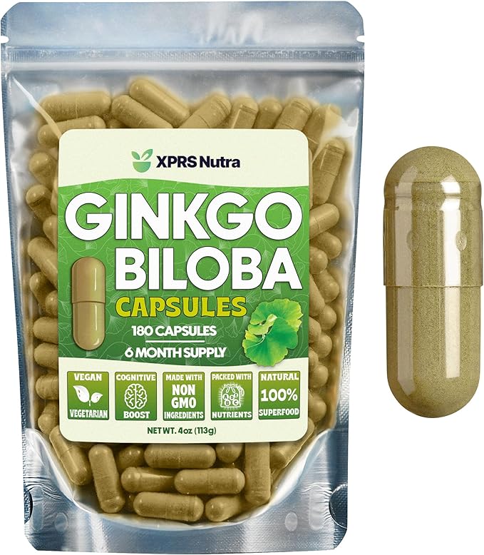 Amazon.com: XPRS Nutra Ginkgo Biloba Capsules - Gingko Biloba ...
