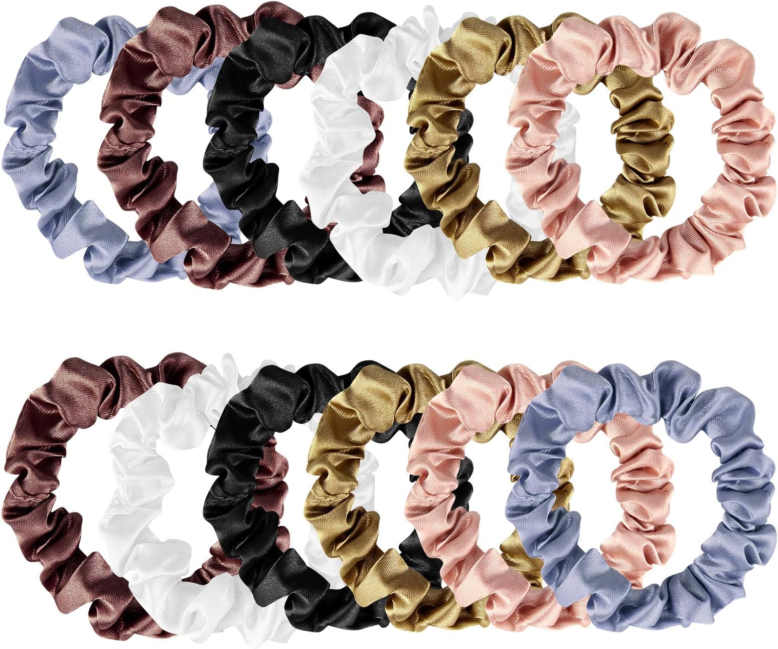 Amazon.com: Slip Silk Skinnie Scrunchies in Gold, Black, and Leopard ...