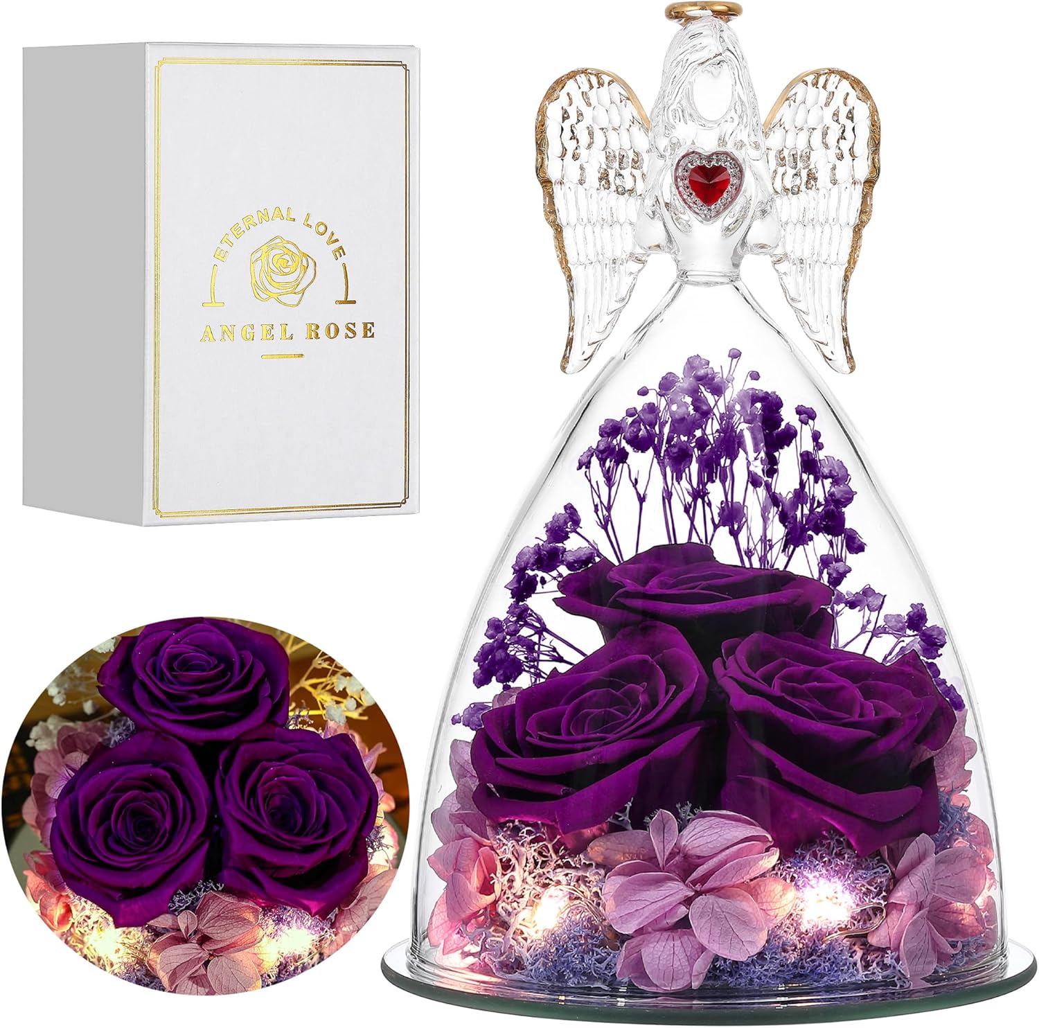 Amazon.com: Tiaronics Mothers Day Rose Gifts for Women, Large Angel ...