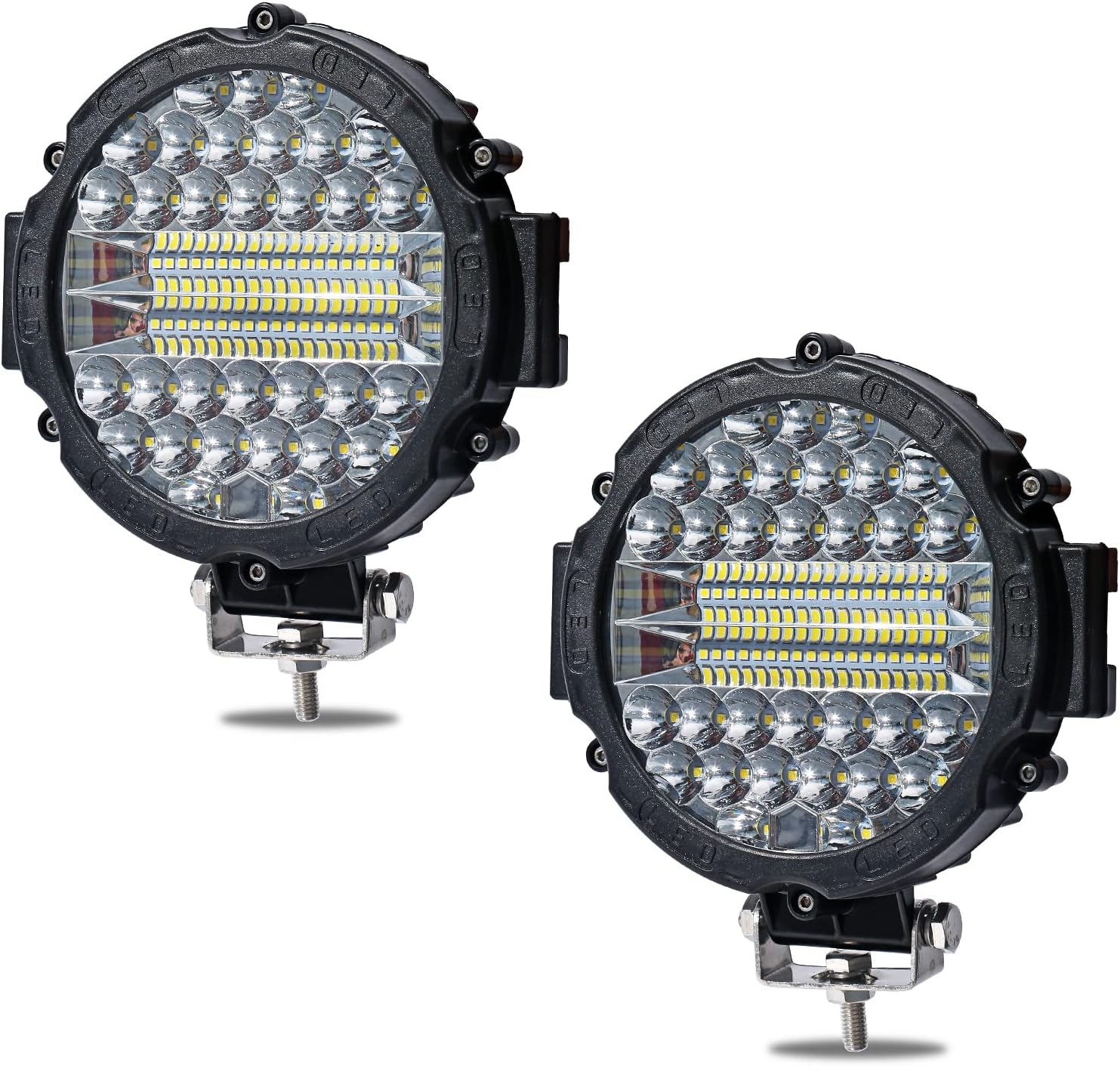 7 Inch Round LED Light Bar, WINBANG 201W Driving Light Bar Fog Lights ...