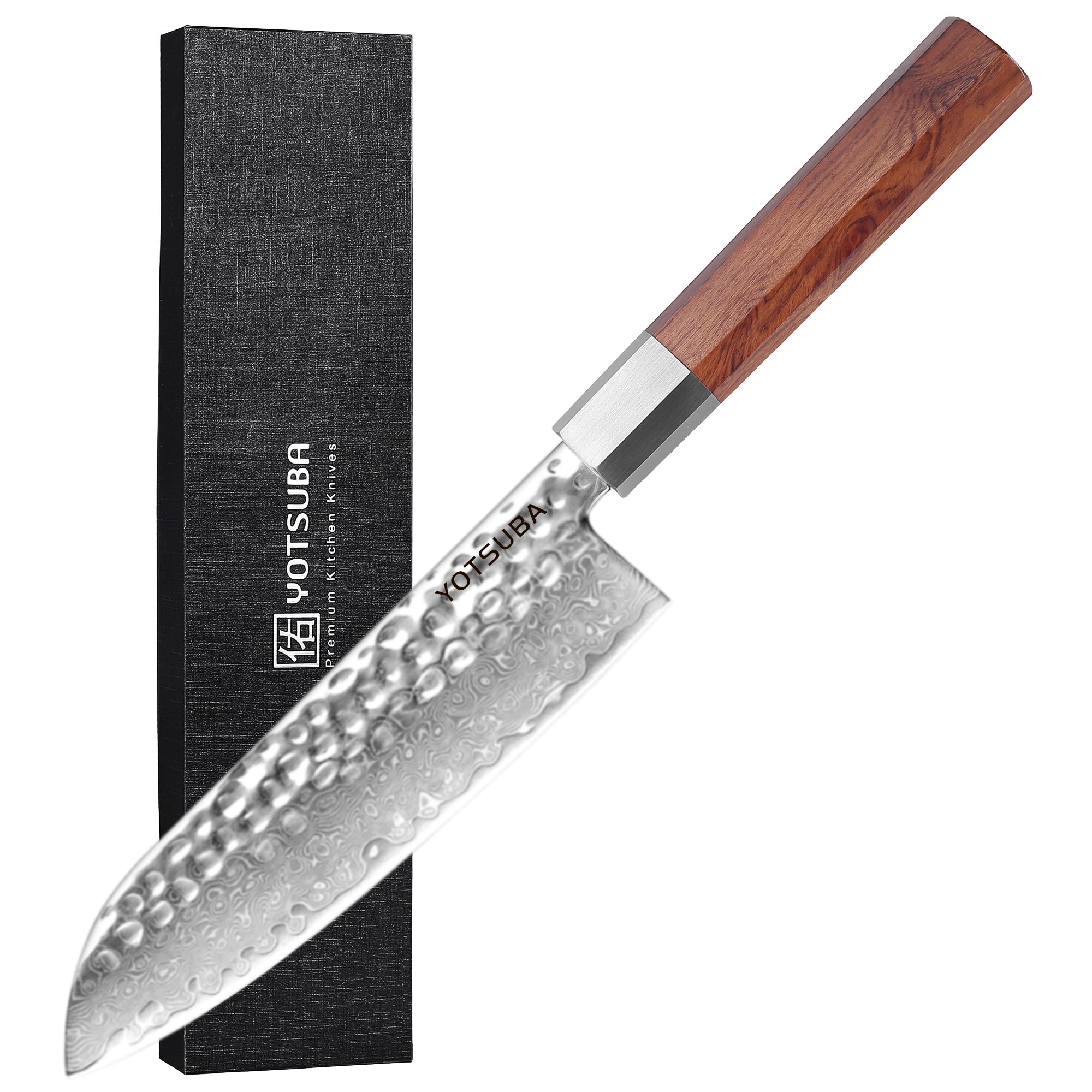 Amazon.com: YOTSUBA 7 inch Damascus Japanese Santoku Chef Knife,High ...