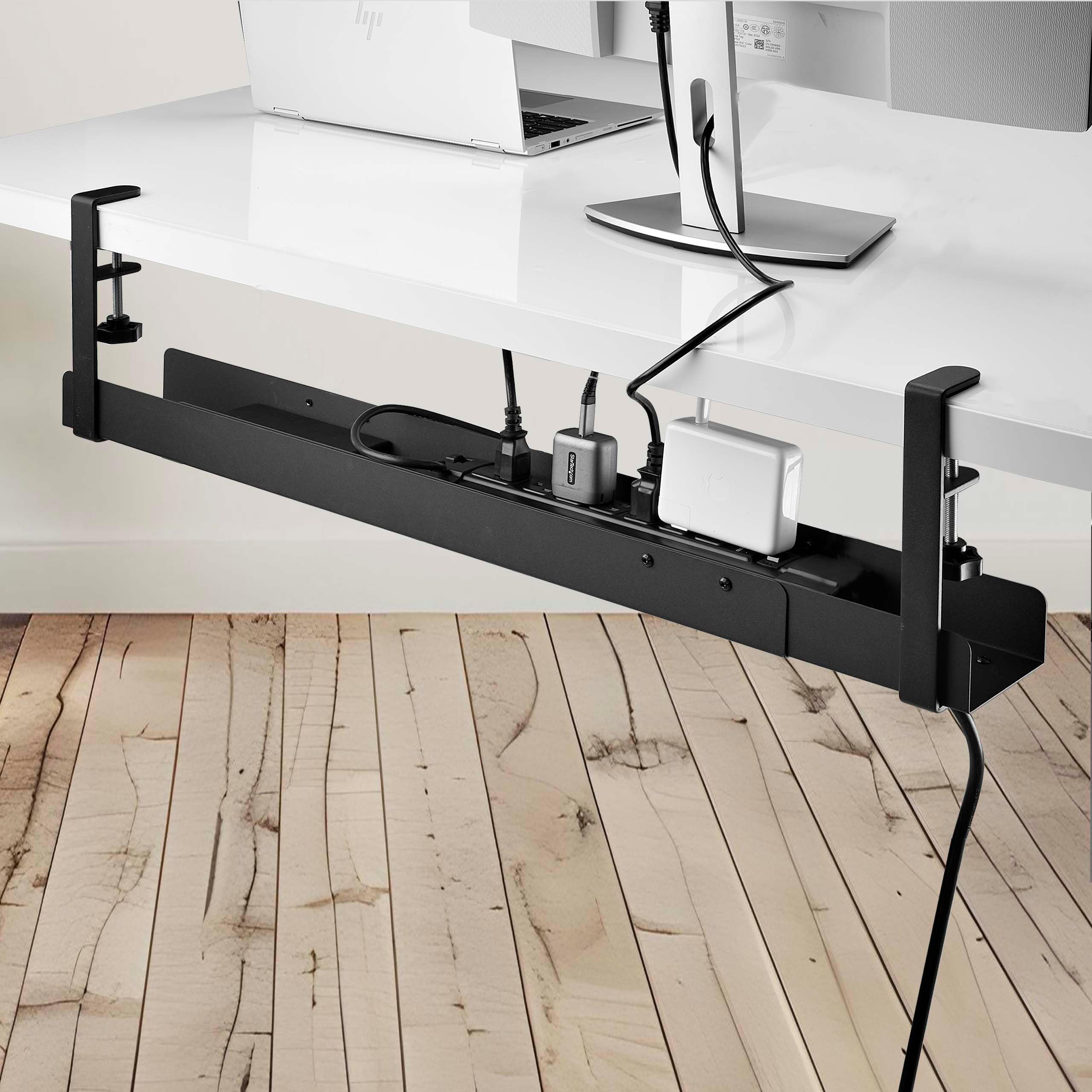 Amazon.com: StarTech.com Under Desk Cable Management Tray, Length ...