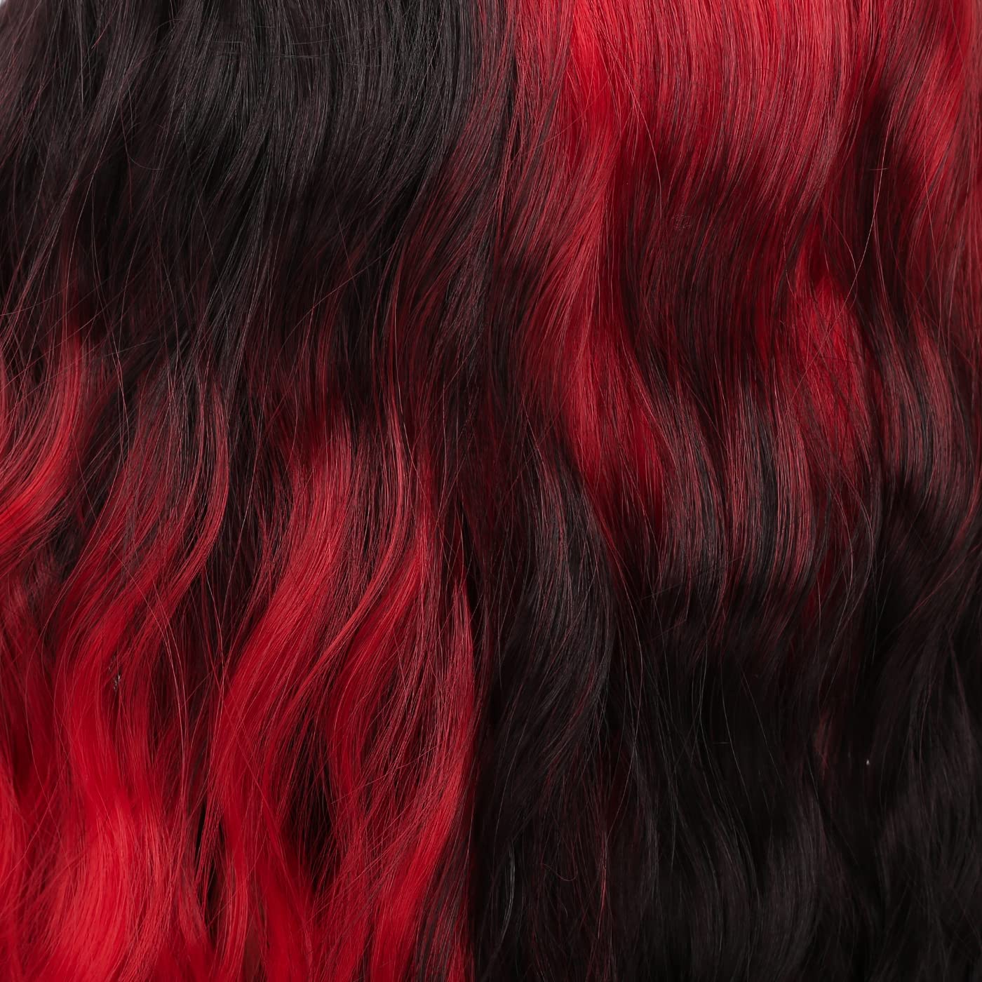 Half Red And Half Black Hair Color Ideas