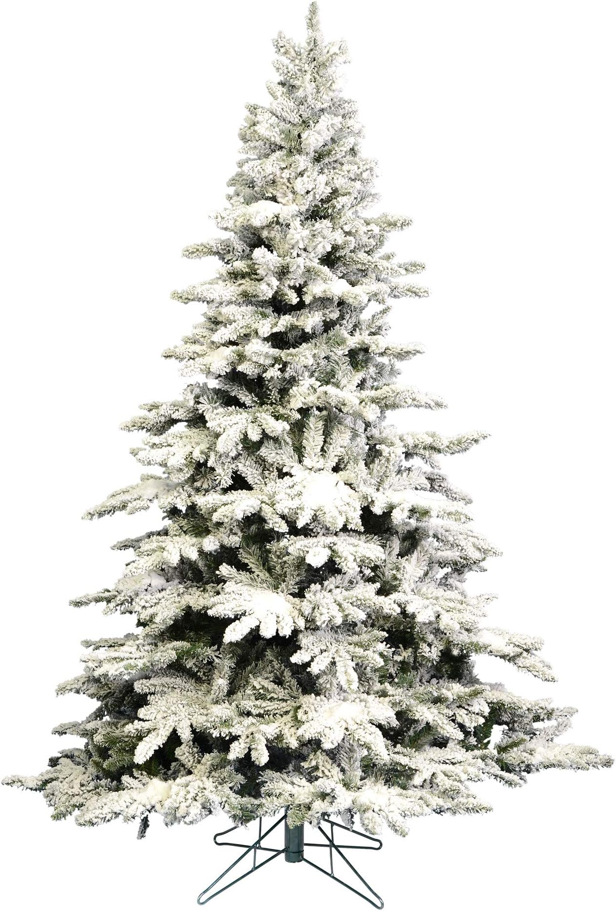 Amazon.com: Vickerman 7.5 ft Tall Flocked Utica Fir Artificial ...
