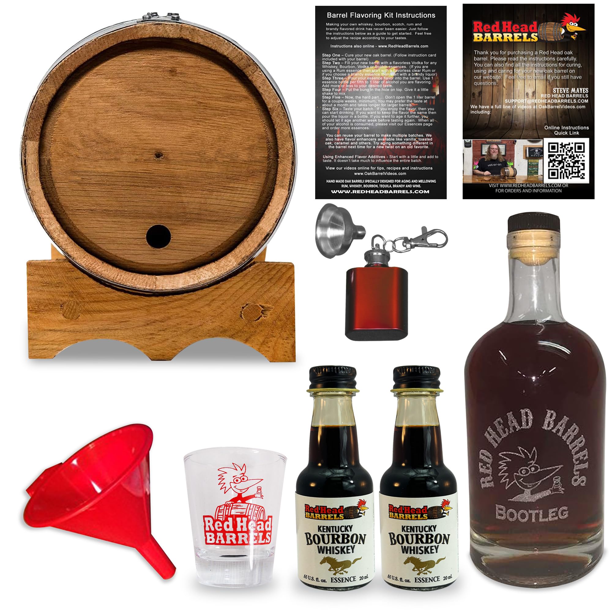 Snapklik.com : Red Head Barrels 2-Liter Charred American White Oak ...