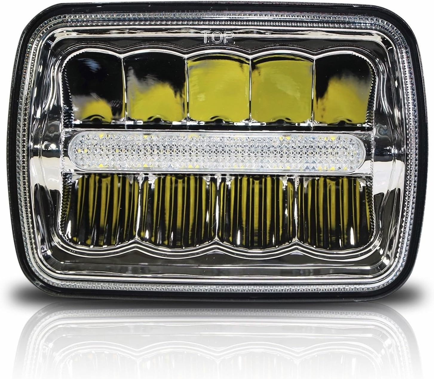 Amazon.com: 5x7 LED Headlight 7x6 Headlamp Osram Chip Angel Eye DRL ...
