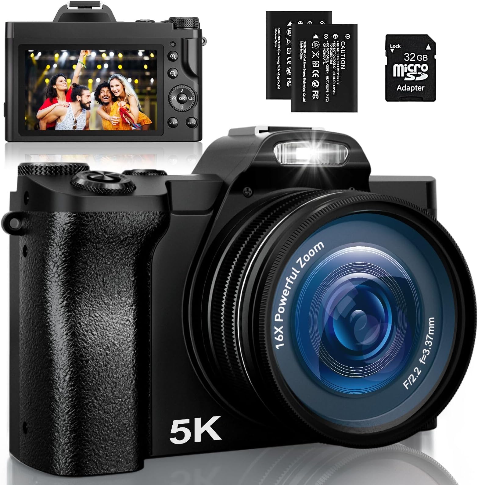 Amazon.com : 5K Digital Camera, WiFi Vlogging Camera with 32G SD Card ...