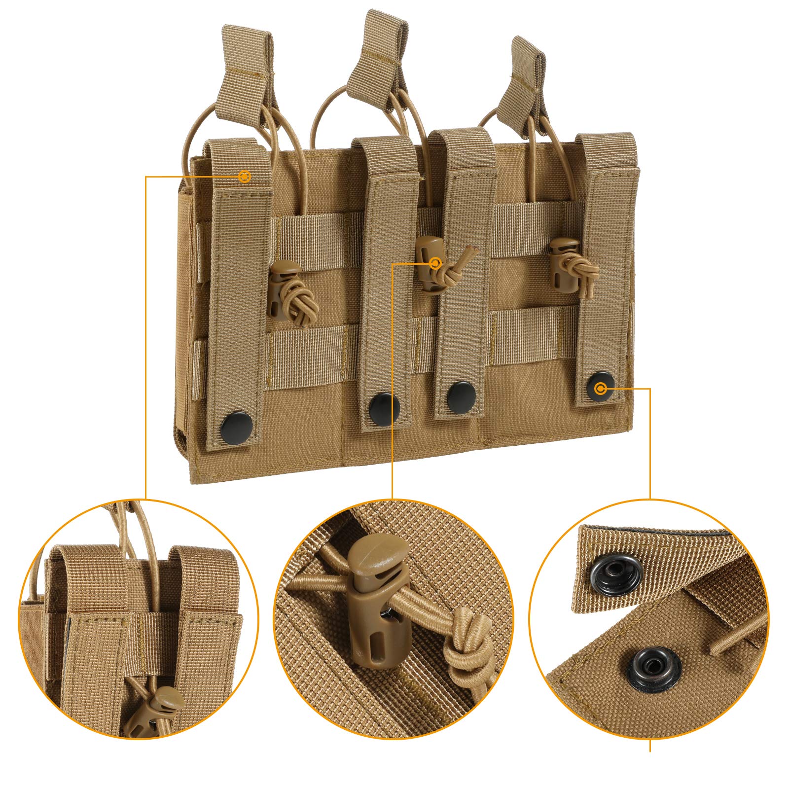 Snapklik.com : Molle Mag Pouch, Open Top Single/Double/Triple Magazine ...