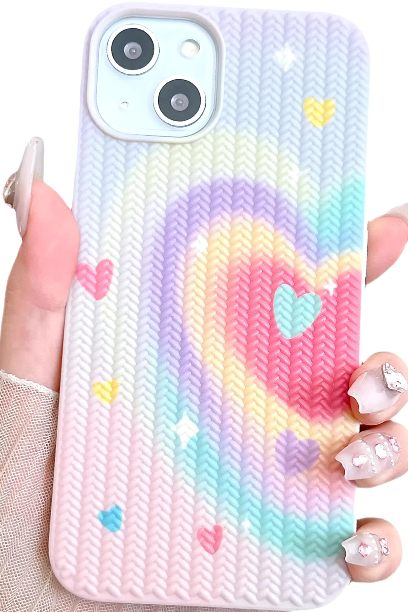 Amazon.com: ROUTDOM Compatible with iPhone 13 Heart Case for Women ...