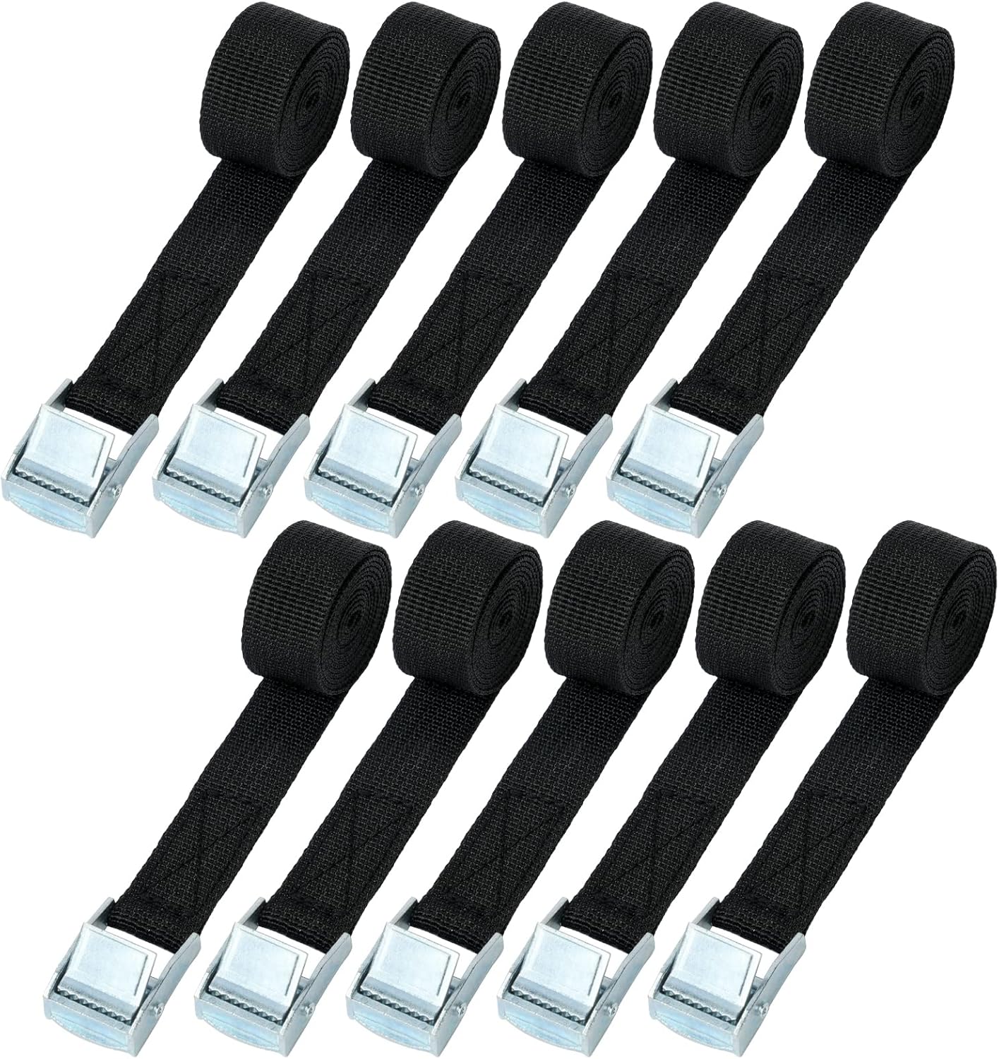 URAQT Tie Down Straps, 10 Pack Heavy Duty Tensioning Belts, 1M ...