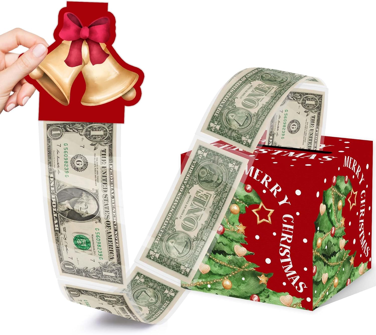 Amazon.com: Christmas Money Box for Cash Gift, Xmas Party Gifts ...