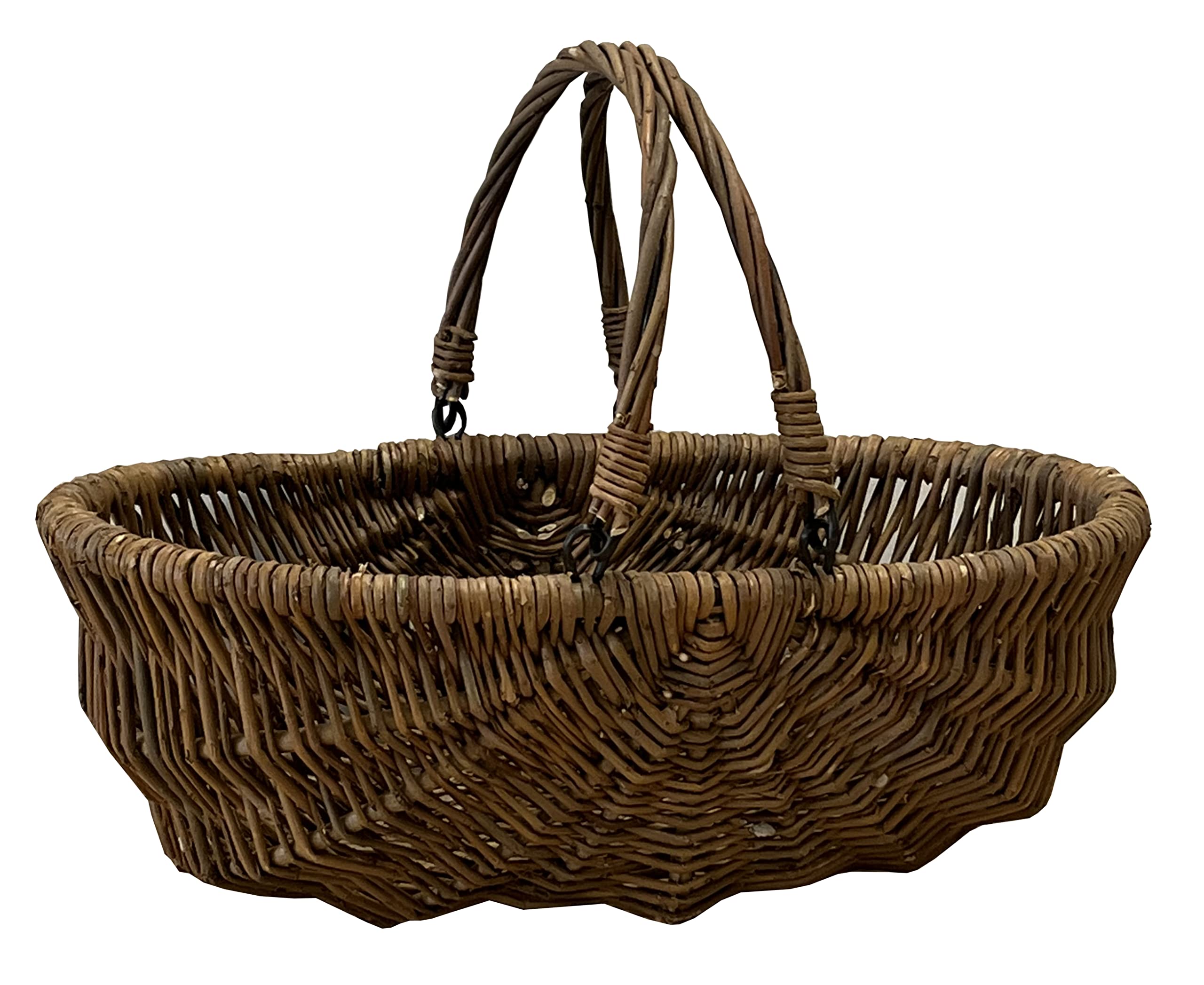 Selections Natural Willow Garden Trug Storage Basket Indoor Outdoor ...