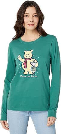 Amazon.com: Life is Good Peace On Earth Winnie Long Sleeve Crusher ...