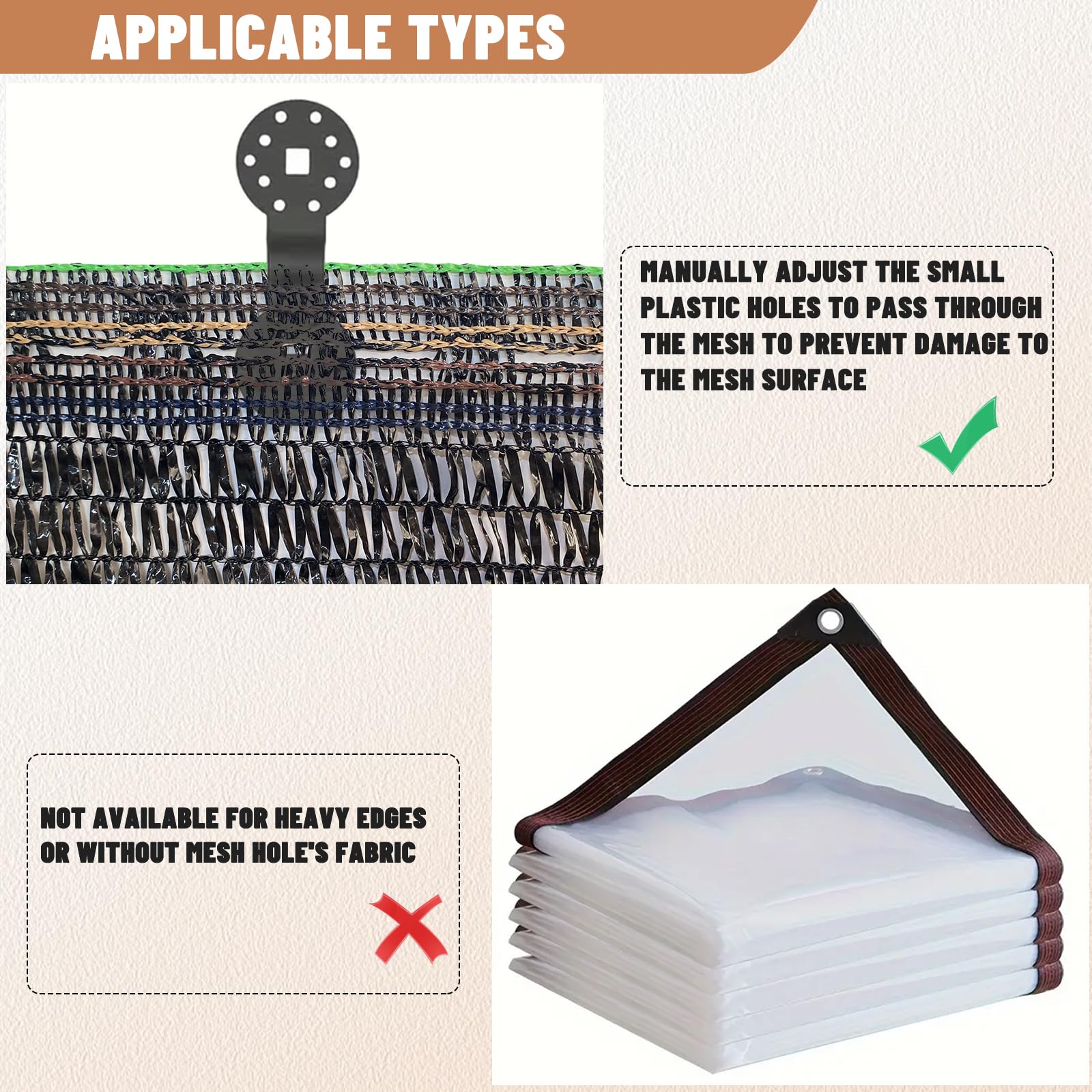 Snapklik.com : Shade Cloth Clips 50 Pcs Heavy Duty Lock Grip Reusable ...