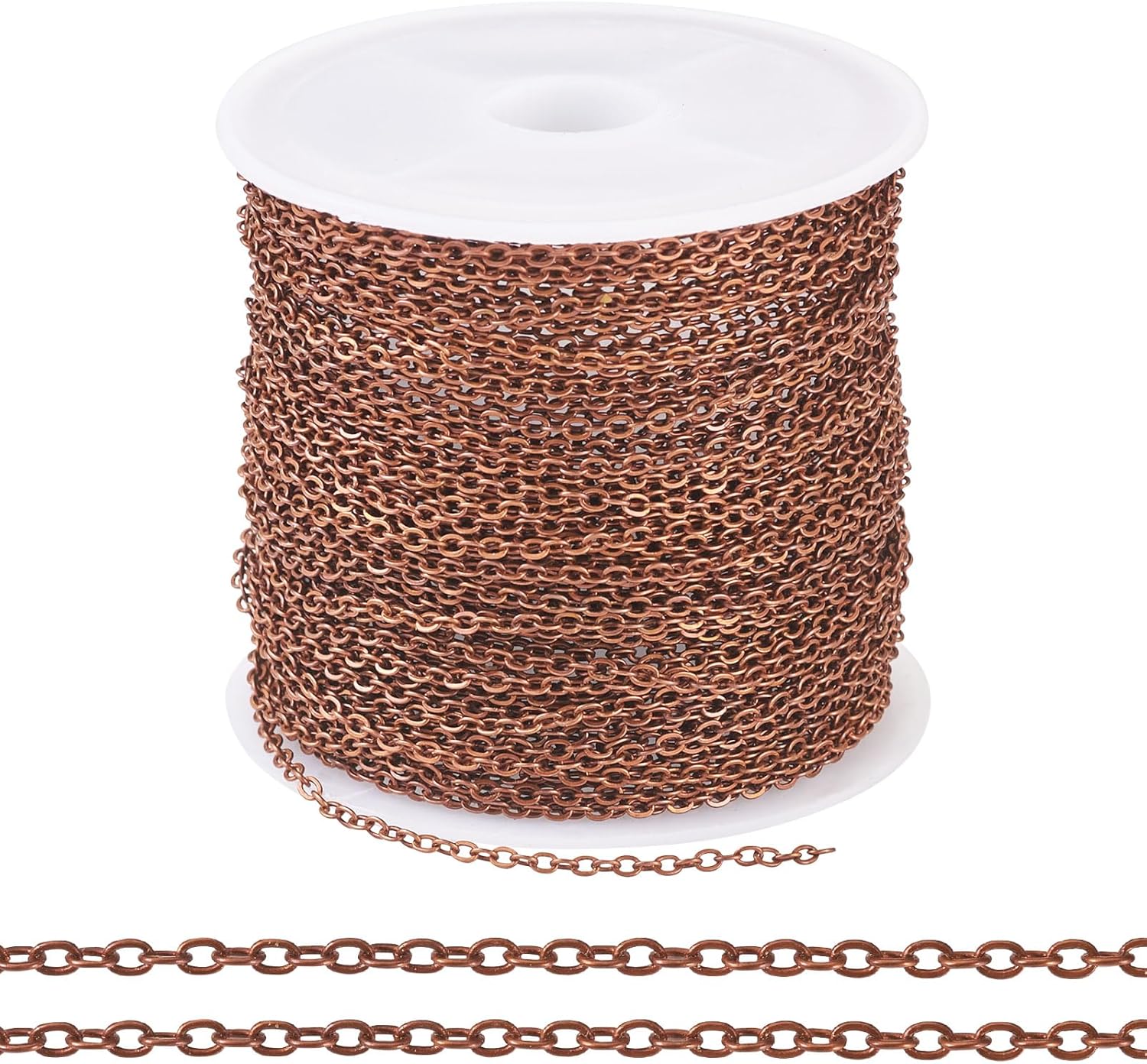 Amazon.com: Pandahall 32.8 Feet Red Copper Iron Craft Chains Metal ...