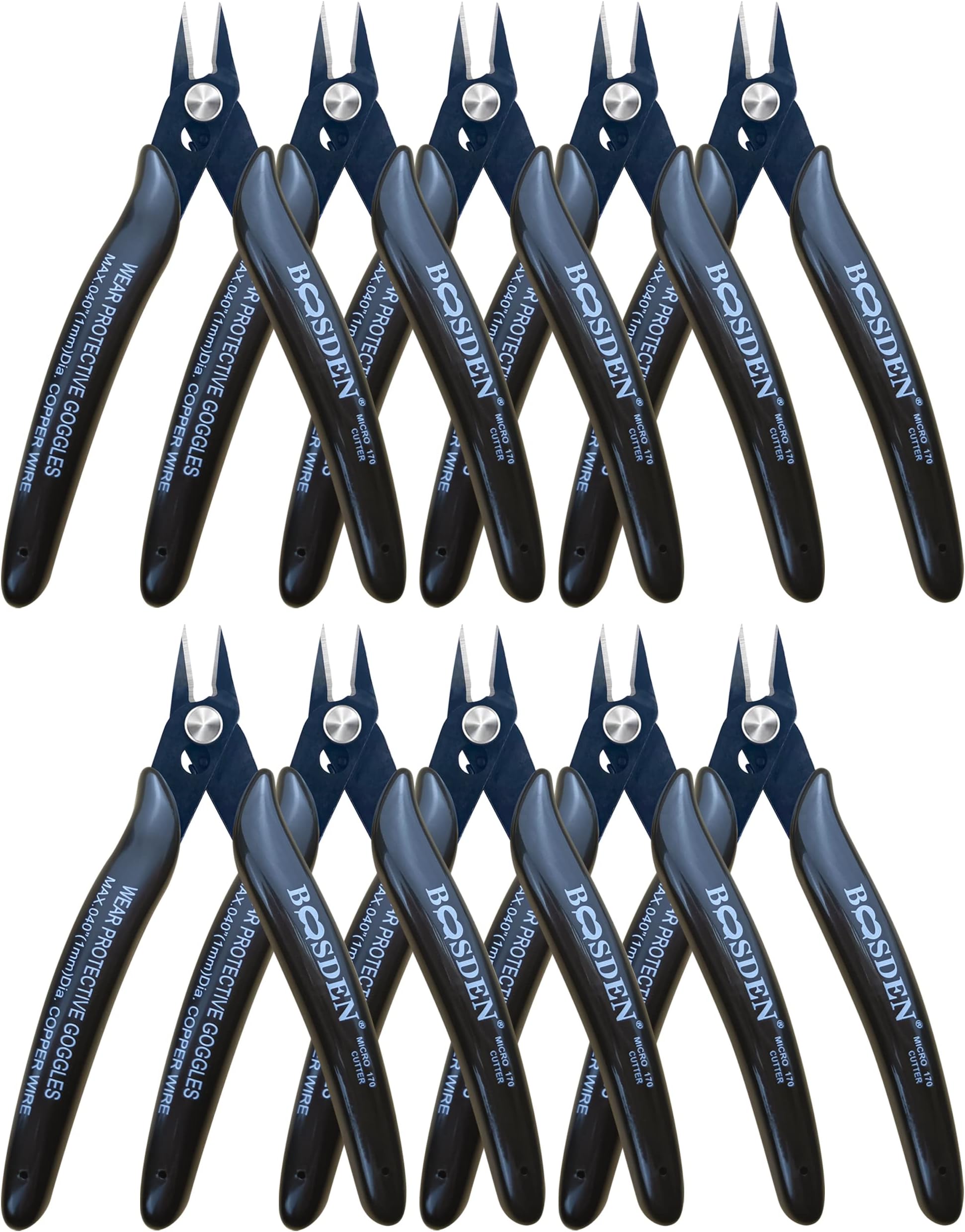 BOOSDEN 170 Pinzas de corte electronica, Juego de 10 alicates de corte ...