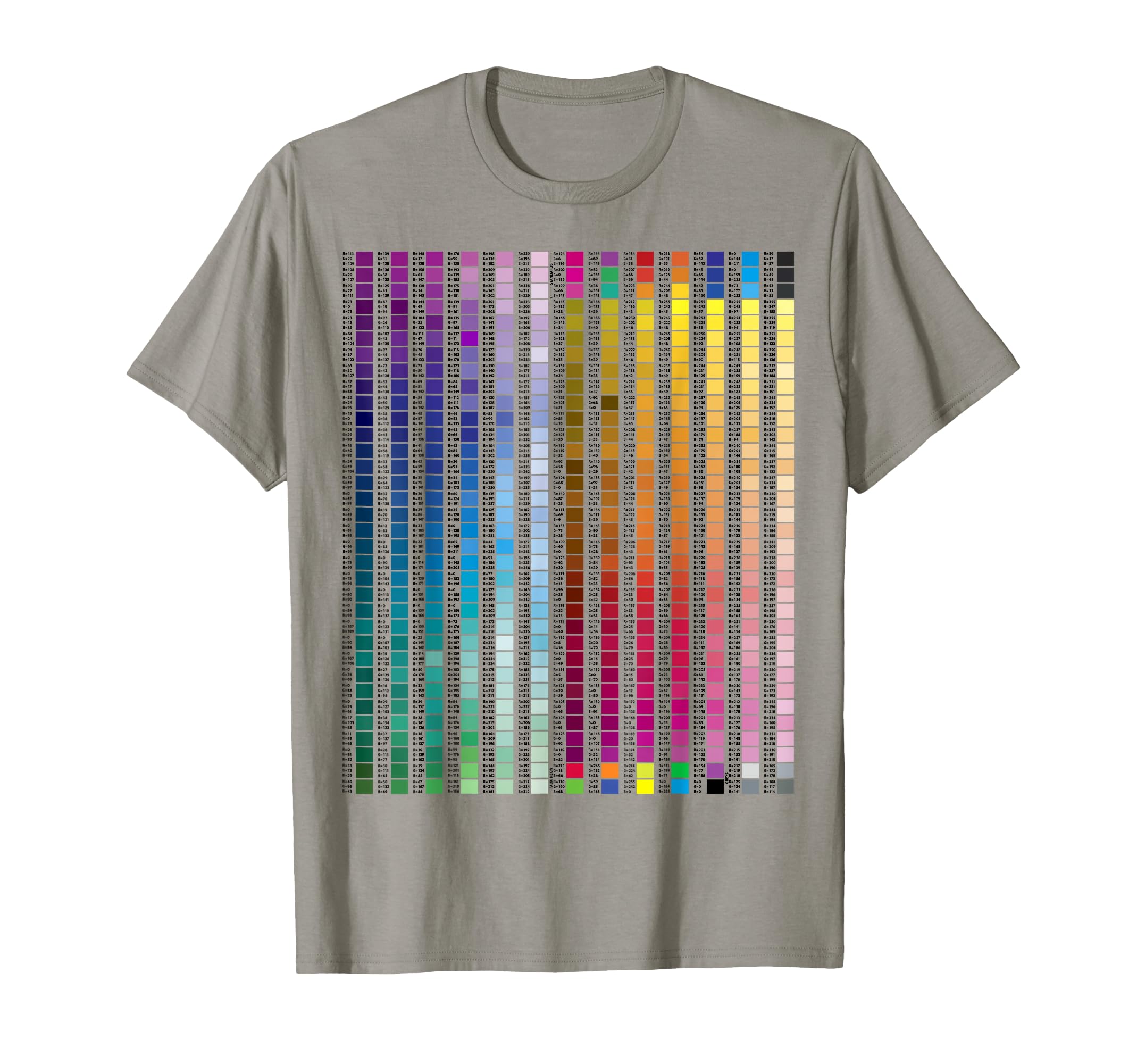 Amazon.com: Merch Colors Reference Guide Chart DTG POD - Light Colors T ...