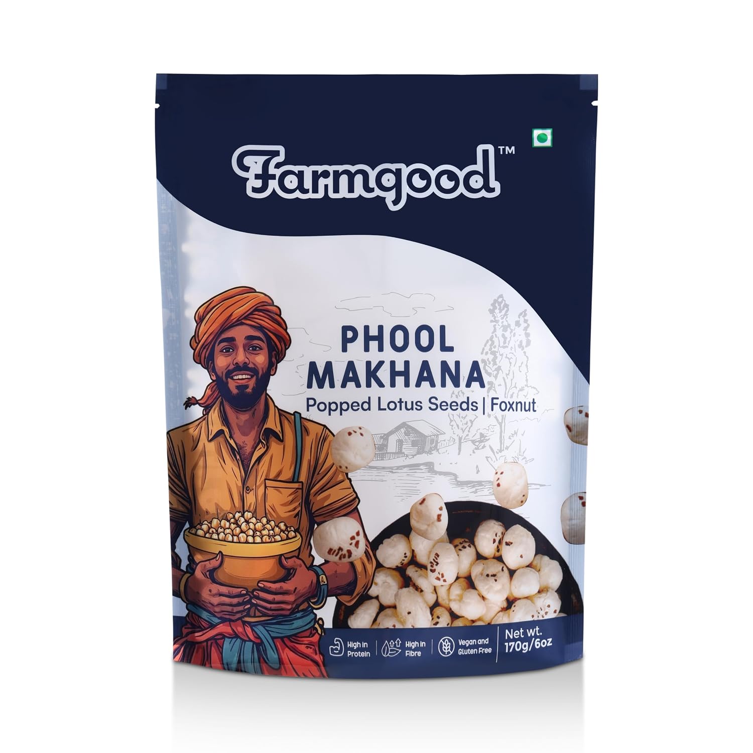 Amazon.com: FarmGood Roasted Phool Makhana - Healthy & Crunchy Snack ...