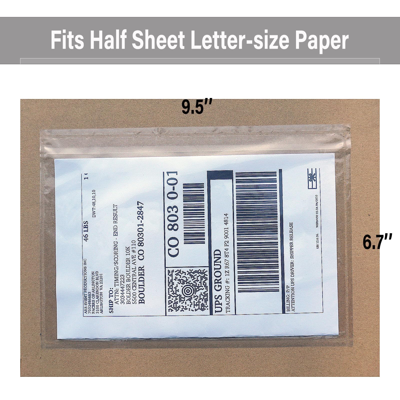 Snapklik.com : (240 Pack) Clear 9.5 X 6.7 Packing List Envelopes ...