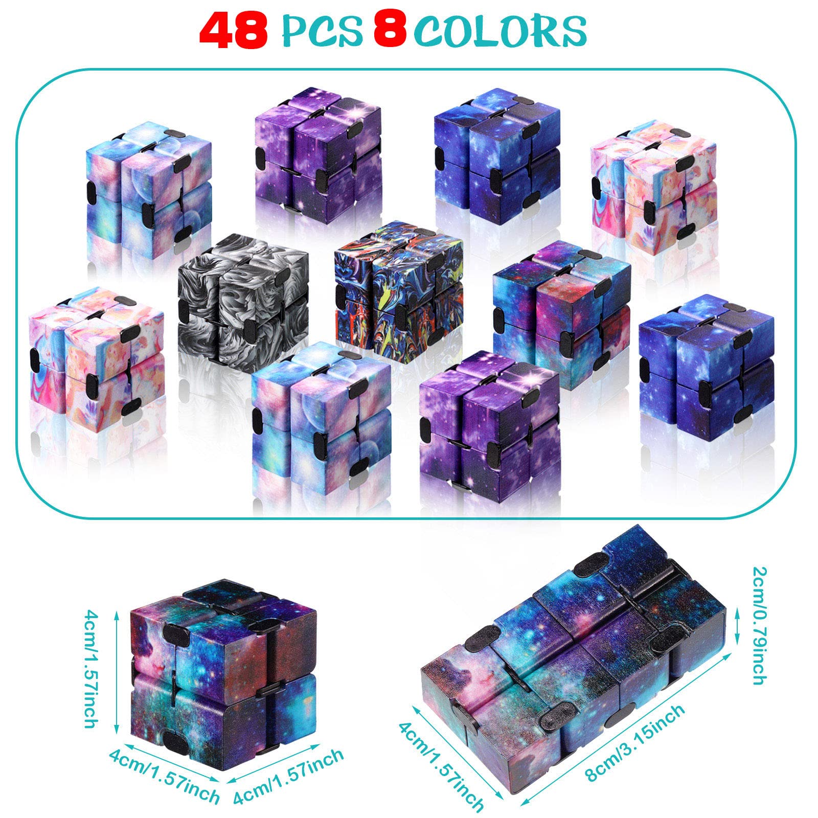 Snapklik.com : Chivao 48 Pcs Christmas Cube Sensory Toy Infinite Cube ...