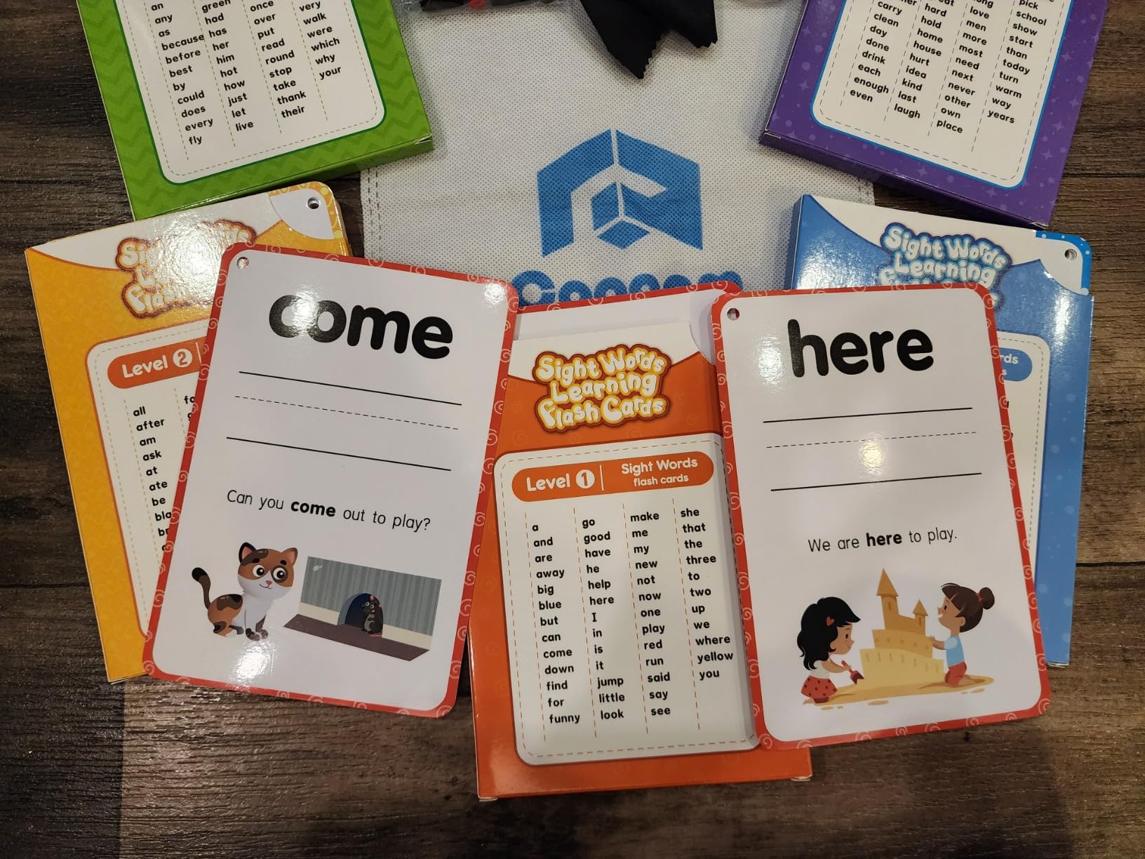 Amazon.com: Coogam Sight Words Kids Learning Flash Cards, 250 Dolch ...