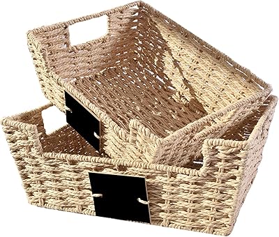 Amazon.com: CHI AN HOME 13x13 Storage Cube Bins, Wicker Storage Basket ...
