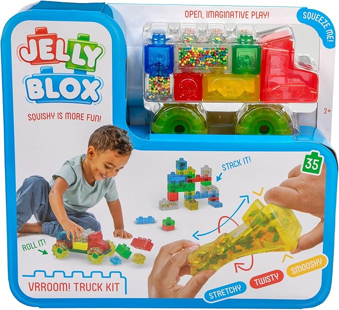 Goliath Jelly Blox Vrooom! Truck Kit | Includes 35 Blocks | Toddler ...