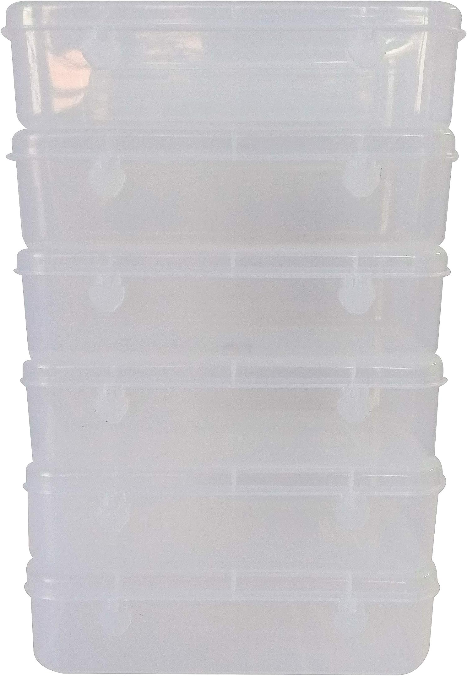 Chetan Clear Plastic Medium Storage Boxes Size 24 X 16 X 6 Cm (Set of 4 ...