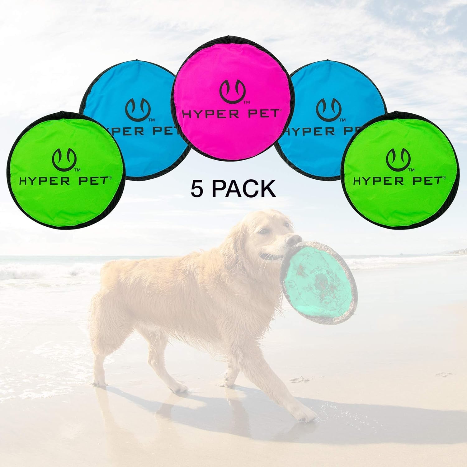 Hyper Pet Flippy Flopper Dog Frisbee Interactive Dog Toy Flying Disk ...