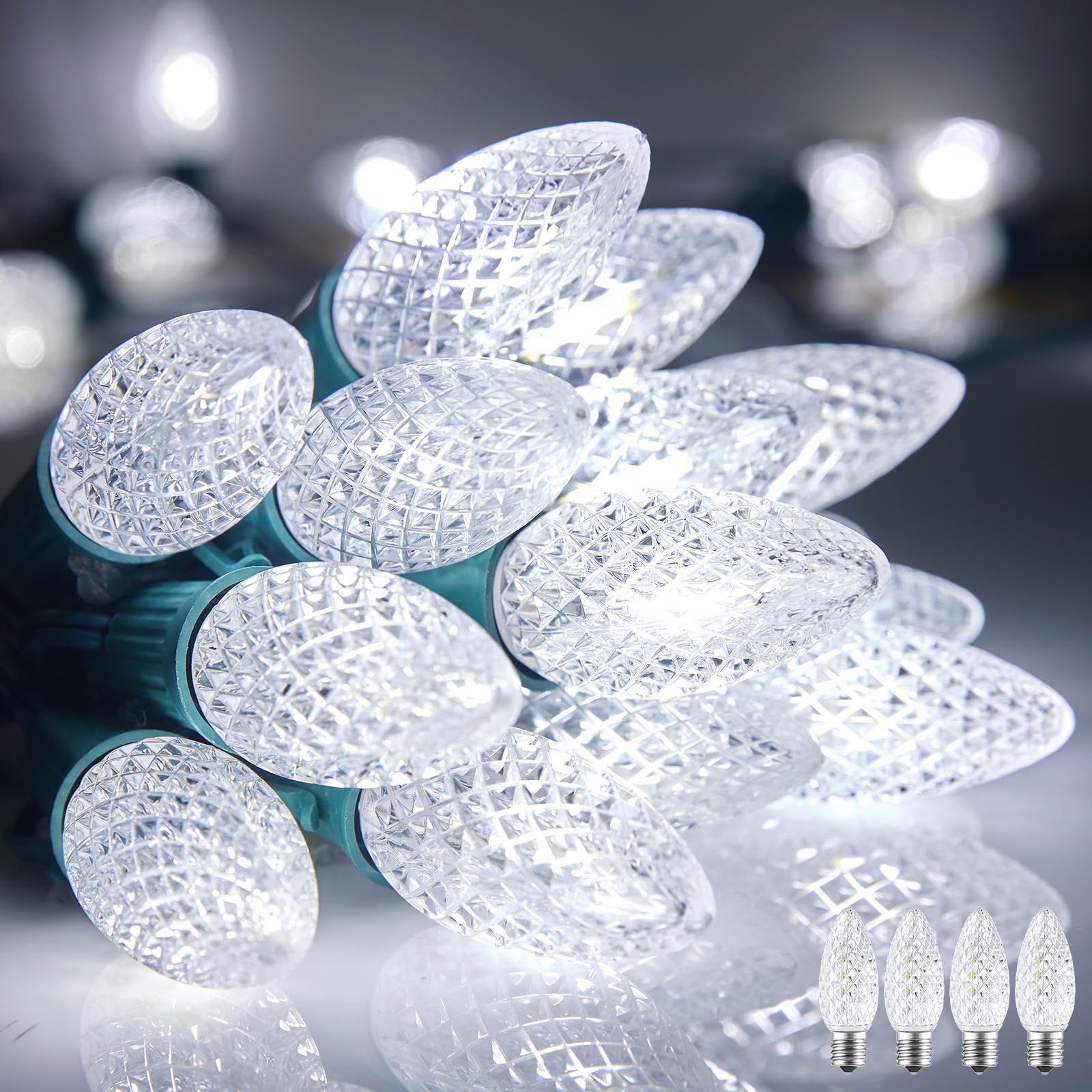 Minetom 100 Feet Commercia C9 Led Outdoor Christmas Lights, C9 ...