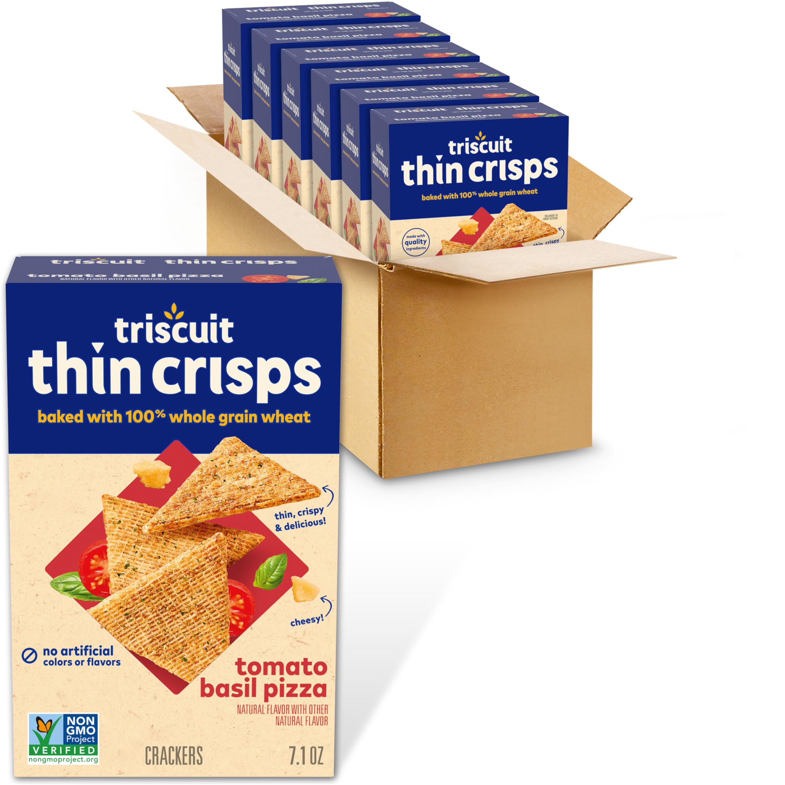 Amazon.com: Triscuit Thin Crisps Tomato Basil Pizza Whole Grain Wheat ...