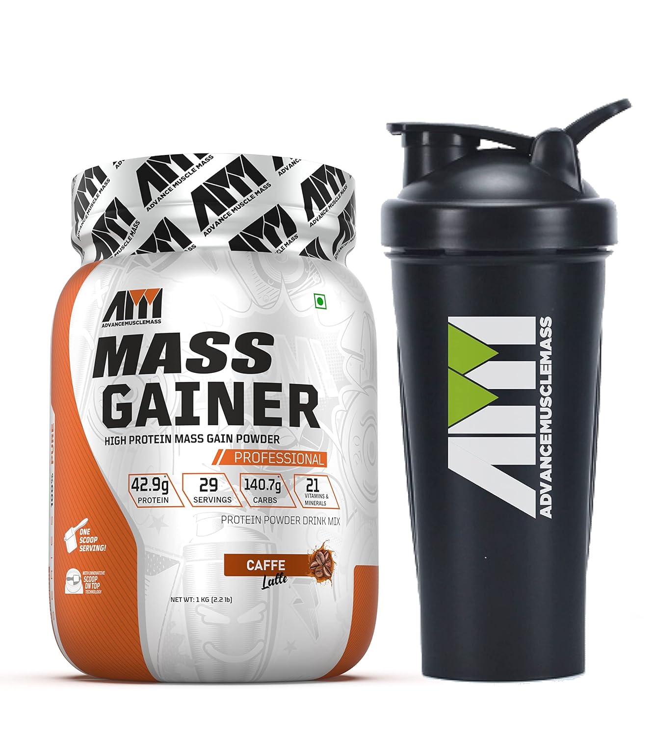 Advance MuscleMass Mass Gainer Powder With Innovative Scoop On Top|7.15 ...