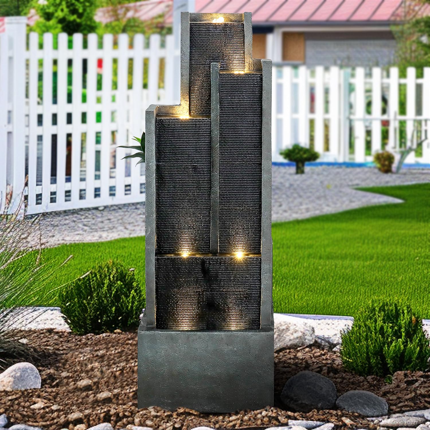 Water Feature Along Fence Water Feature And Fencing Formby By Abel