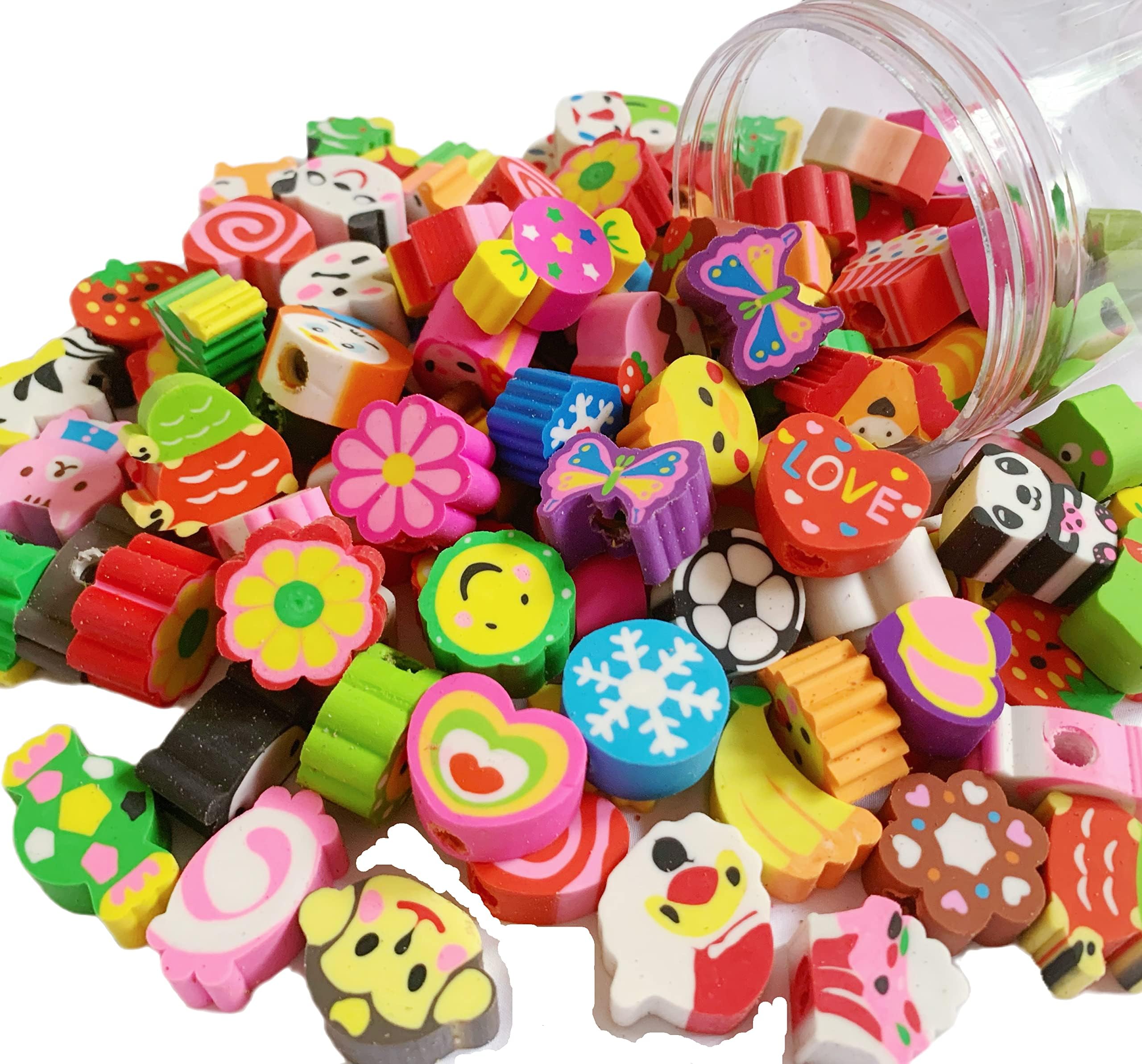 Amazon.com : 36 Pcs Pencil Top Erasers Fun Eraser Toppers for Kids ...