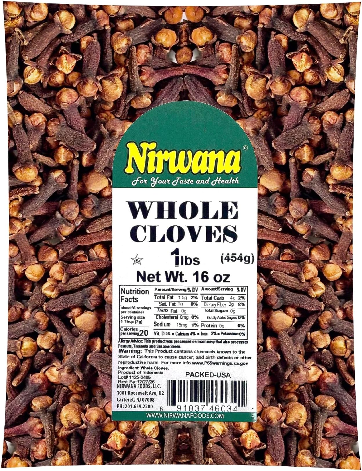 Amazon.com : Jiva Organic Ceylon Cloves Whole 14 Ounce Bulk Bag - Non ...