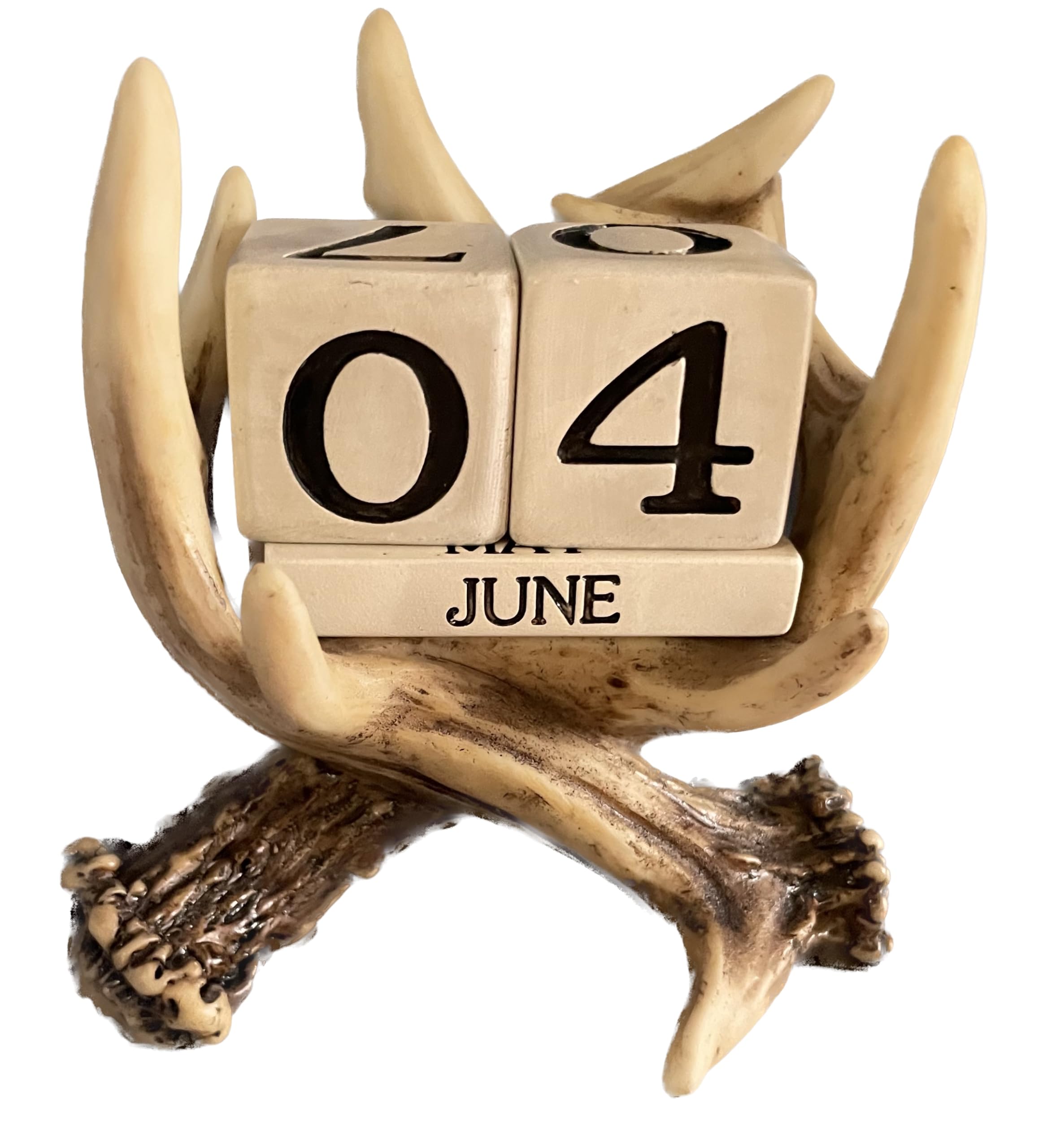 Amazon.com : Pine Ridge Deer Antler Desk Calendar Blocks - Perpetual ...