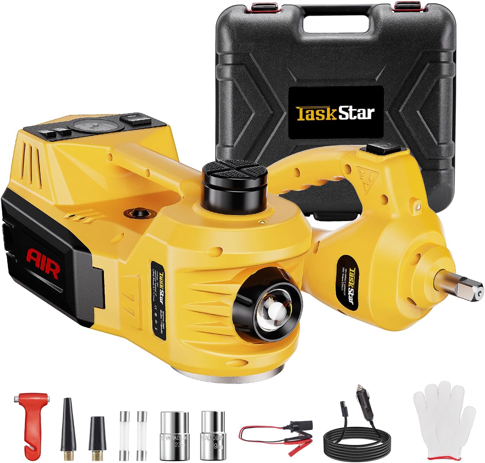 Amazon.com: JNDO Electric Car Jack Kit 5 Ton Lifting Range 6.1 to 20.8 ...