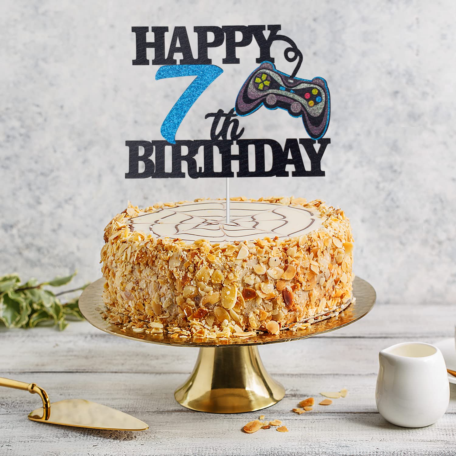 Snapklik.com : Happy 7th Birthday Video Game Cake Topper - Level 7 ...