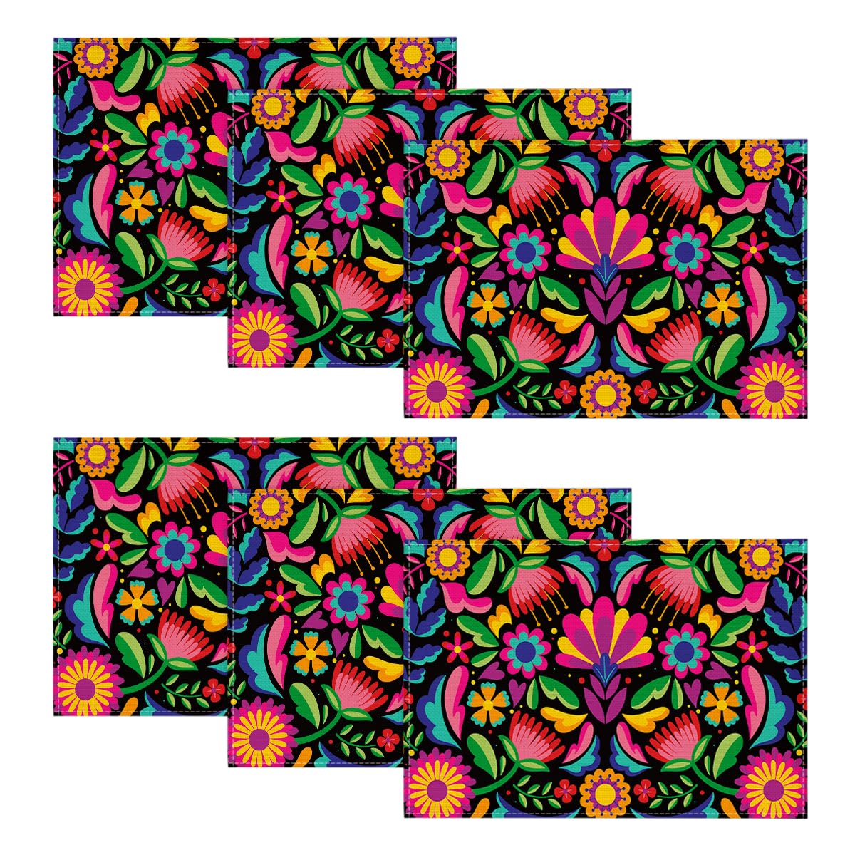 Amazon.com: Artoid Mode Mexican Fiesta Cinco De Mayo Placemats Set of 6 ...