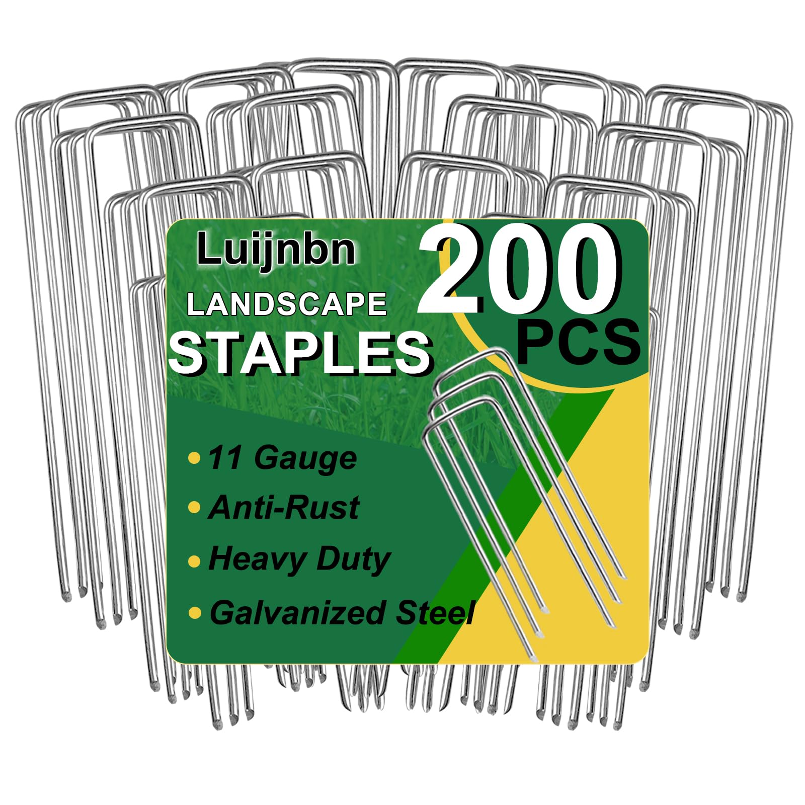 Amazon.com : Luijnbn 200 Pack Lawn Staples, Premium Garden Landscape ...