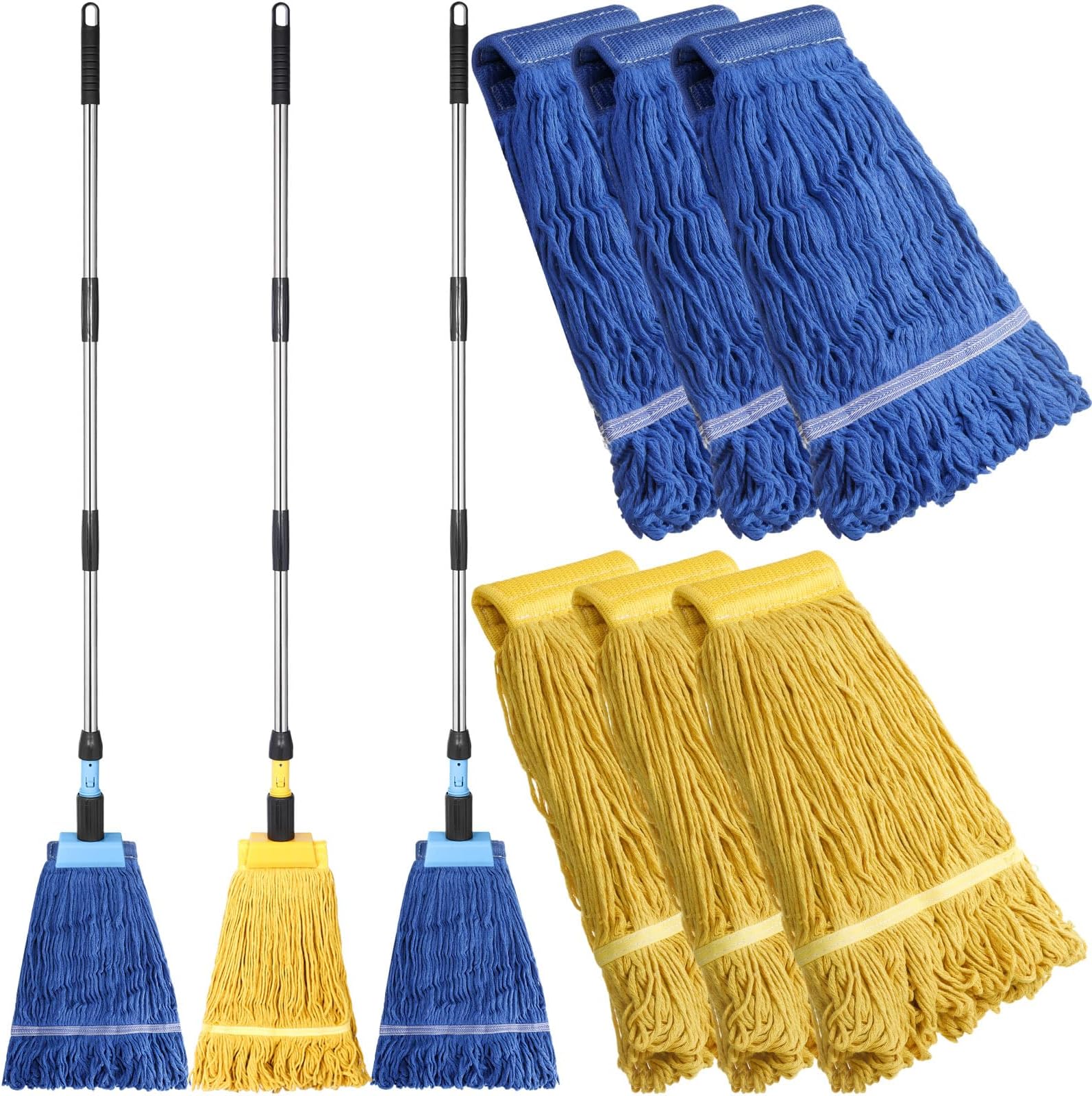 Amazon.com: 4Pcs Commercial String Mop Head, Loop-End Mop Head ...