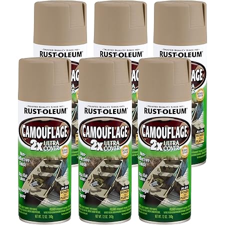 Rust-Oleum 279177-6PK Camouflage 2X Ultra Cover Spray Paint, 12 oz ...